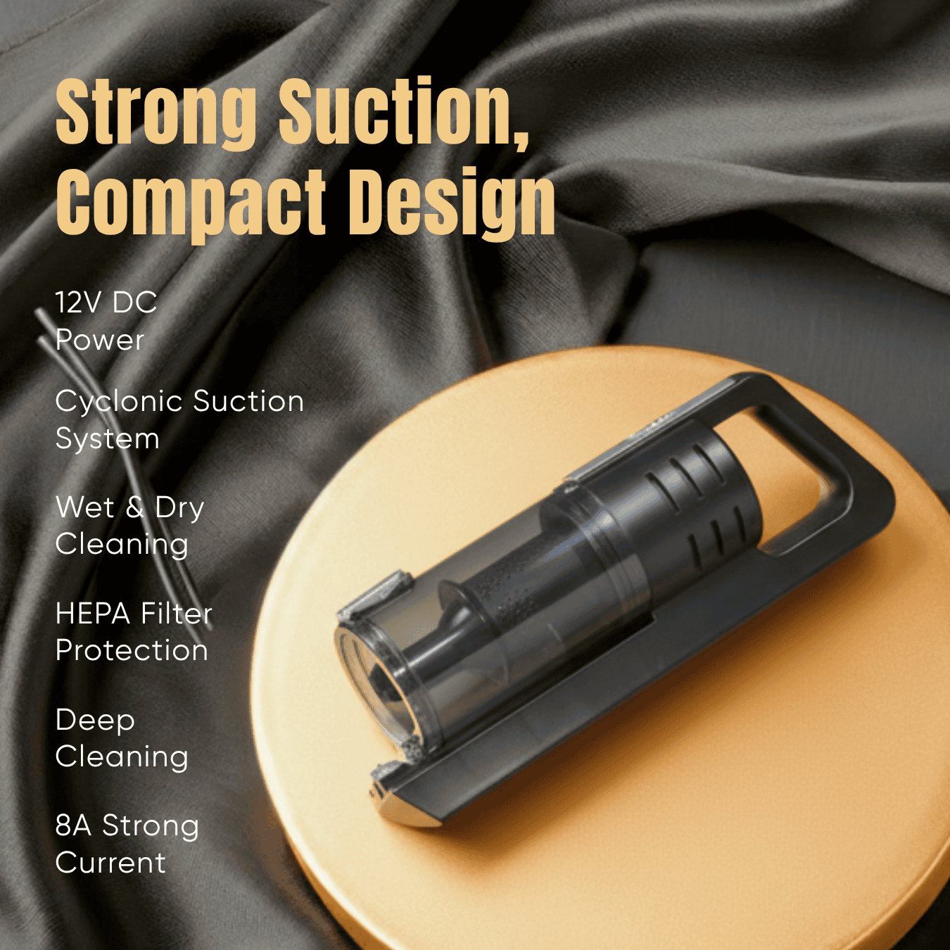 Vacuum Cleaner with HEPA Filter & Cyclonic Suction Brush – Moco Car ...